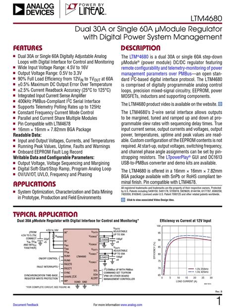 Linear Analog Devices Ltm4680 Operation Manual Pdf Download Manualslib