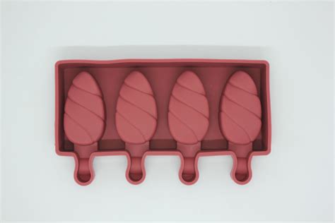 MOLDE SILICONA HELADOS CHOCOLATES DE 4 FIGURAS OVALADAS ArteChoc