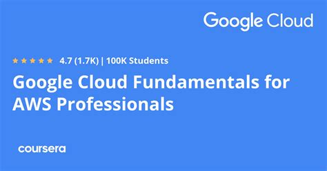 Google Cloud Fundamentals For AWS Professionals Coursya