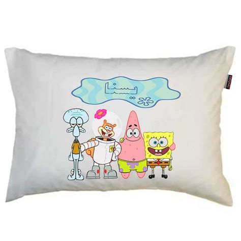 قیمت و خرید بالش کودک مدبرتر مدل باب اسفنجی ودوستان طرح اسم یسنا