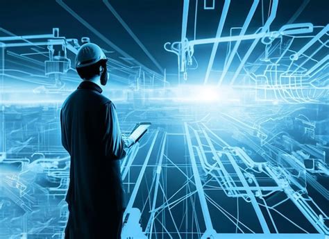Premium Ai Image Use Of Technology In Different Fields Blue
