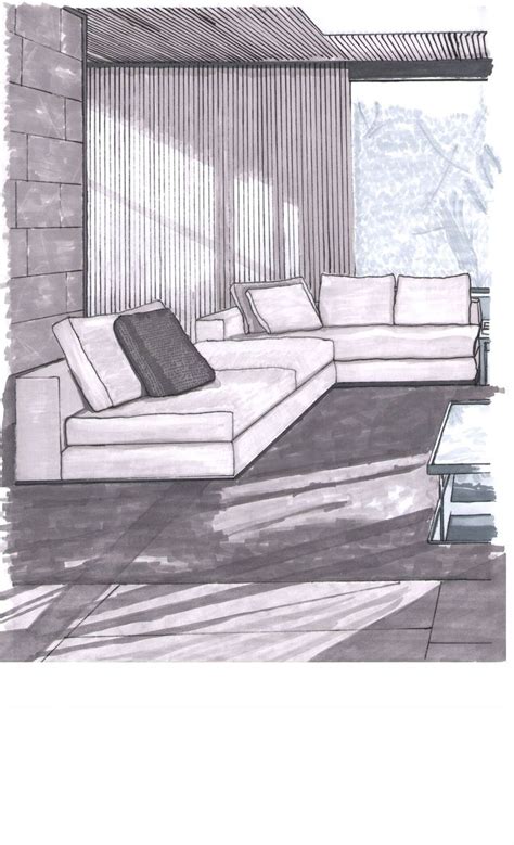 Marker Rendering On Behance Interior Design Renderings Affordable Interior Design Interior