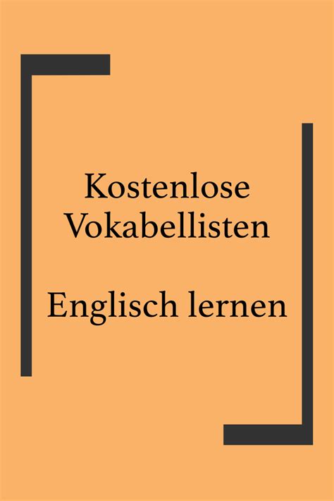 Englisch Vokabeln Kostenlose Vokabellisten Artofit