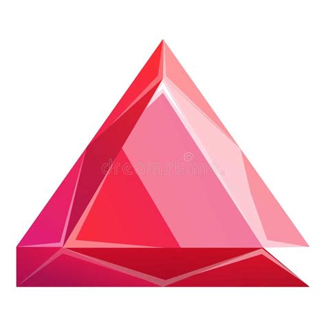 Red Crystal Triangle Shape Reflecting Light Abstract Background Stock Vector Illustration Of