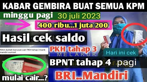 INFO PKH HARI INI CEK SALDO PKH TAHAP BPNT MINGGU JULI