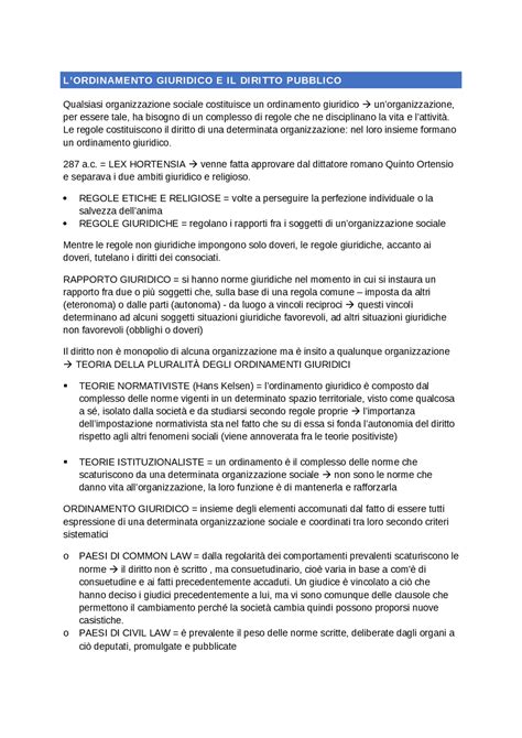 Riassunto Manuale Corso Di Diritto Pubblico Docsity