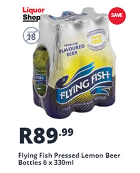 Flying Fish Pressed Lemon Beer Bottles 6 X 330ml Offer At Shoprite Liquor