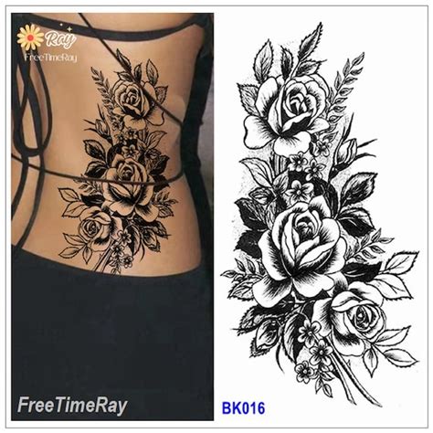 Black Flower Tattoo Designs
