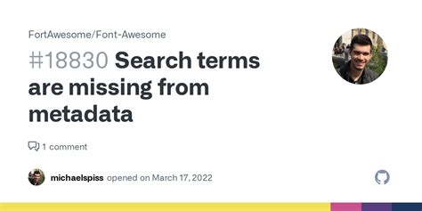 Search Terms Are Missing From Metadata · Issue 18830 · Fortawesome
