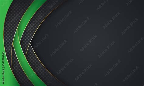 Modern Overlapping Dimensional Green And Gold Line Bar Background With