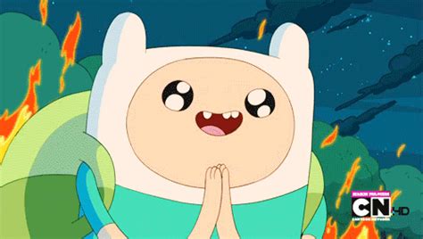 Finn Happy Excited Clapping Adventuretime Animated  Adventure Time Princesses Adventure