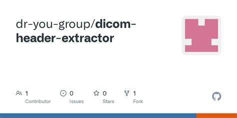 GitHub Dr You Group Dicom Header Extractor
