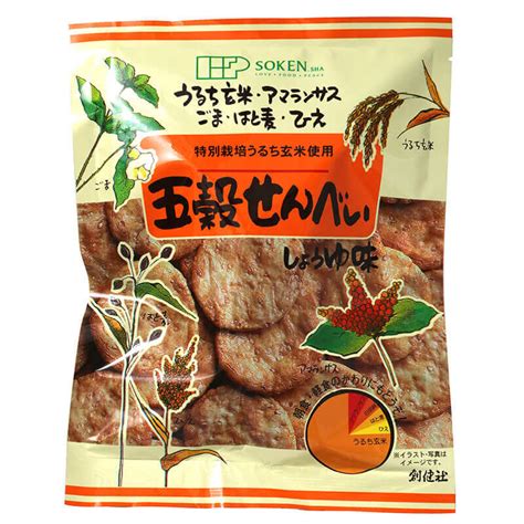 創健社 五穀せんべい しょうゆ味 90g 株式会社創健社 自然食品の企画・製造・卸売
