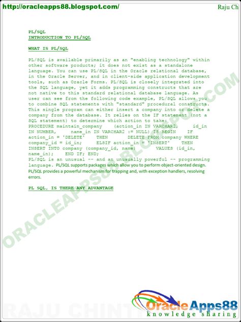 Pl Sql Pdf