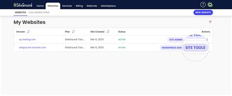 How To Access Site Tools Siteground Kb