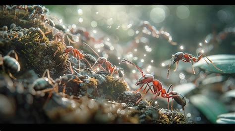 Immersive View Of An Ant Colony Inside The Queen S Chamber With Drones