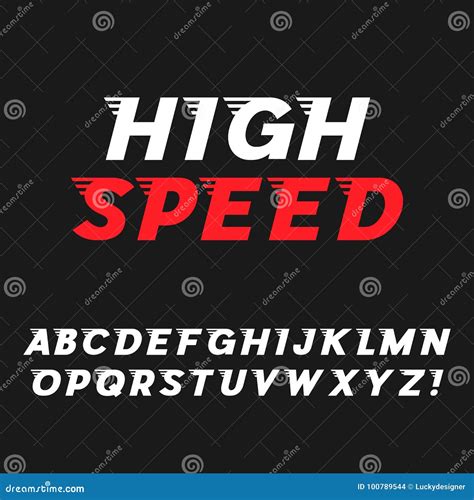 Speed Dynamic Italic Font Stock Illustration Illustration Of Motion