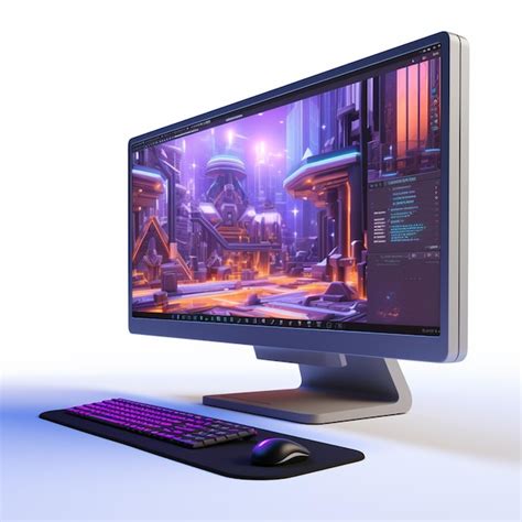 Premium Ai Image A Gaming Computer White Background