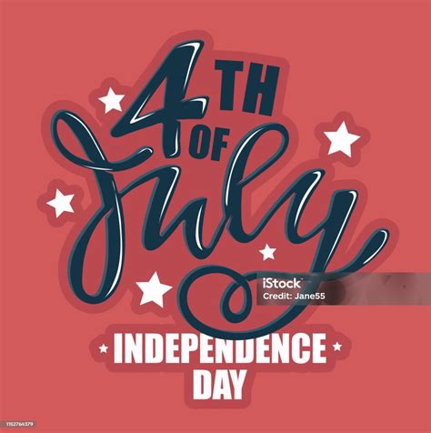 7 월 4 일 텍스트입니다 엽서 카드 배너에 대 한 독립 기념일 벡터 레터링 타이포 그래피 축 하 서 예 미군 군대 타이포