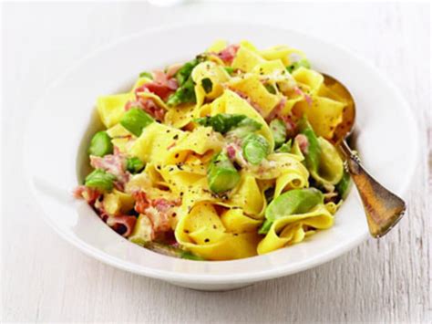Pappardelle Alla Carbonara Mit Grünem Spargel Einfach And Lecker