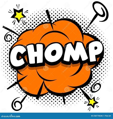 Chomp Comic Bright Template With Speech Bubbles On Colorful Frames