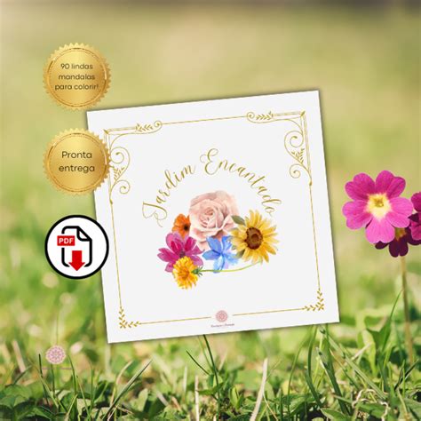 Livro para colorir Jardim Encantado Consciência e Percepção Hotmart