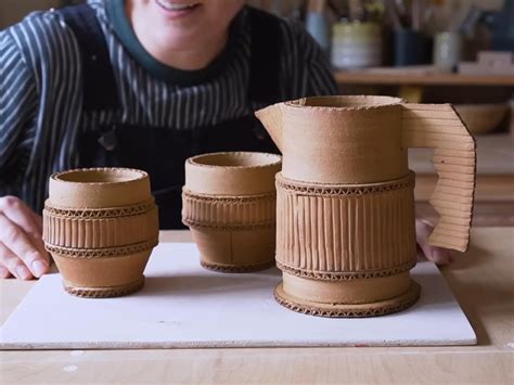 How To Make Clay Pottery Look Like Cardboard Yanko Design