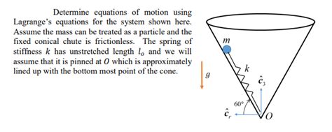 Solved Determine Equations Of Motion Using Lagrange S Chegg Com