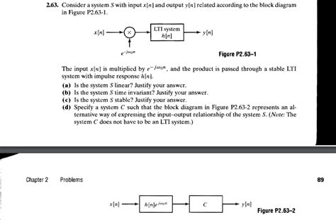 Solved 263 ﻿consider A System S ﻿with Input X N ﻿and