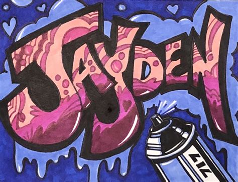 Graffiti Art Of My Daughters Name Jayden Artofit