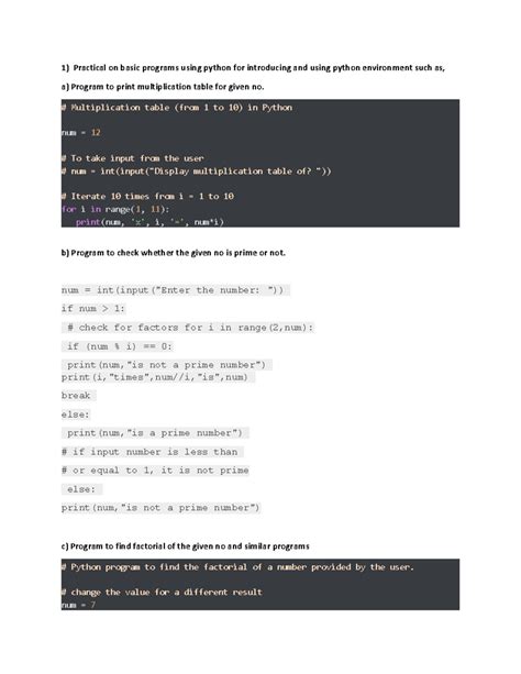 Ai Practical Python Programming Exercises And Concepts Studocu