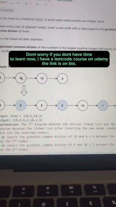 Day 1 Of 69 Days Leetcode Challenge Leetcode Problem 2807 Linked List