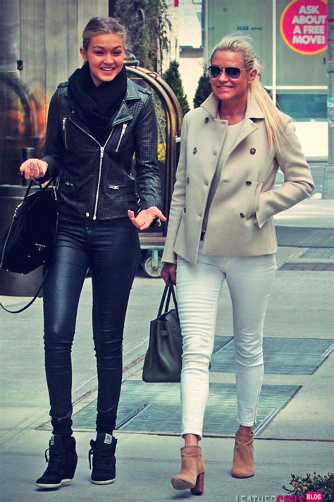 Yolanda Foster And Her Daughter Gigi Out And About Soho Leather