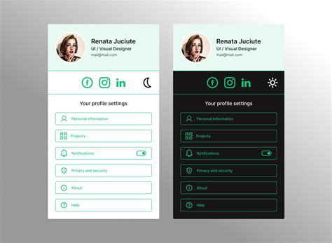 Daily Ui 007 Settings Behance
