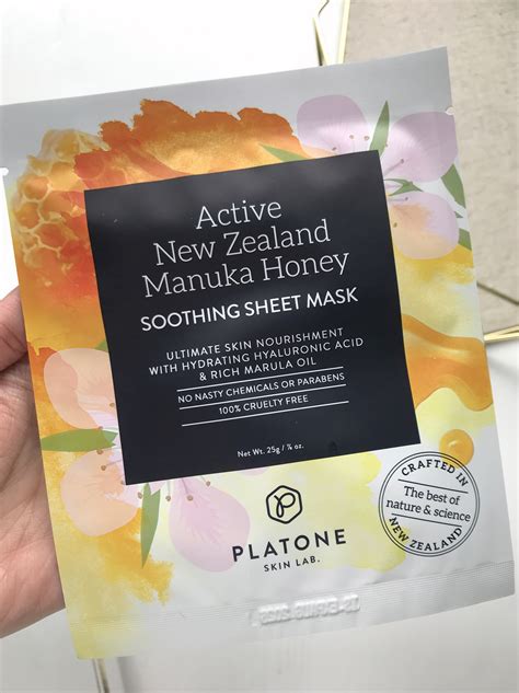 SHEET MASK Platone Active New Zealand Manuka Honey Soothing Sheet