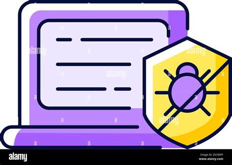 Antivirus Software Purple Rgb Color Icon Stock Vector Image And Art Alamy