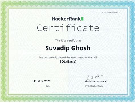 suvadip ghosh on linkedin hackerrank sql sqldeveloper sqlqueries