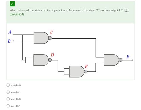 Solved What Values Of The States On The Inputs A And B Chegg Com