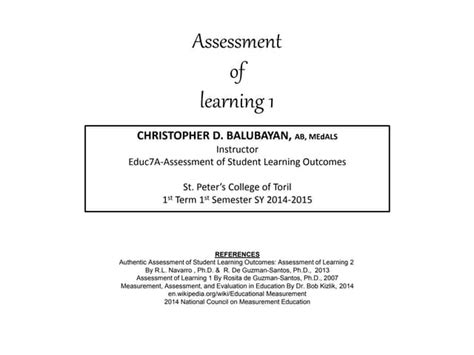 Assessment Lecture1 Pptx Standardized Testing Educational Assessment