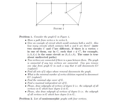 Solved H M FIGURE Problem Consider The Graph G In Chegg