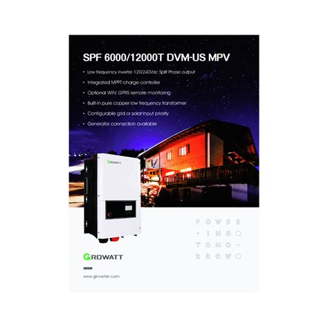 Growatt Spf 6000t Dvm Us Mpv 48v 6000w Wifi Incl 60 245vdc