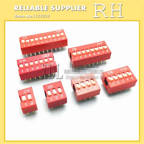 Aliexpress Buy 100PCS Lot Dip Switch 2 54mm Toggle Switch Red