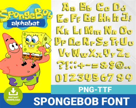 Spongebob Font Spongebob Svg Spongebob Font Svg Spongebob Spongebob