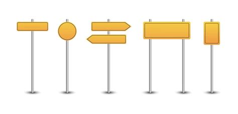 Ensemble De Vecteurs De Panneaux De Signalisation Routière Vecteur