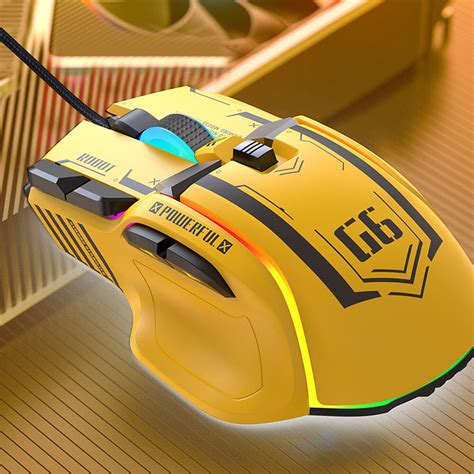 Hxsj G6 Ergonomic Macro Programming Wired Game Usb Mouse For Pc