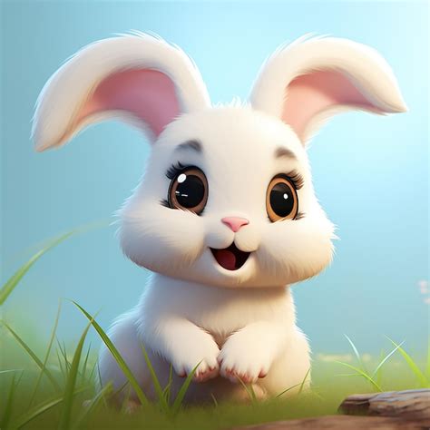 Premium Photo 3d Rendered Cute Cartoon Bunny