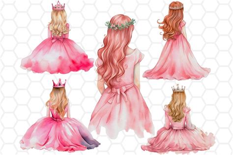 Pink Princess Png Files For Sublimation Princess Clipart Princess
