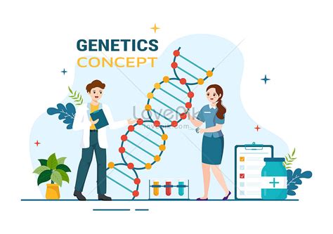 유전 과학 개념 그림 일러스트 무료 다운로드 Lovepik