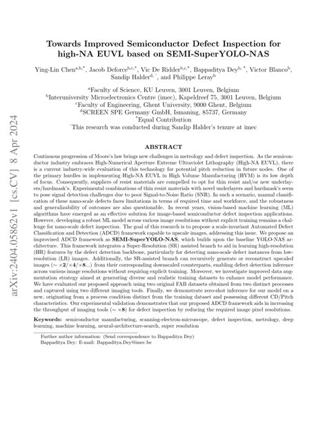 Pdf Towards Improved Semiconductor Defect Inspection For High Na Euvl