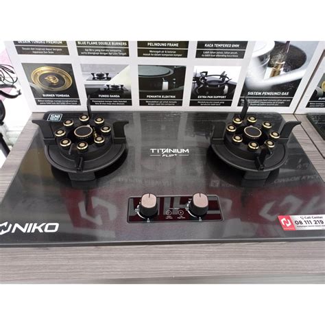 Niko TITANIUM FLIP Plus Dual Timer Kompor Gas Lipat 2 Tungku Tanam